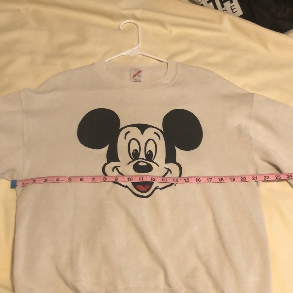 Vintage Off White Mickey Mouse Head Sweatshirt - Gem